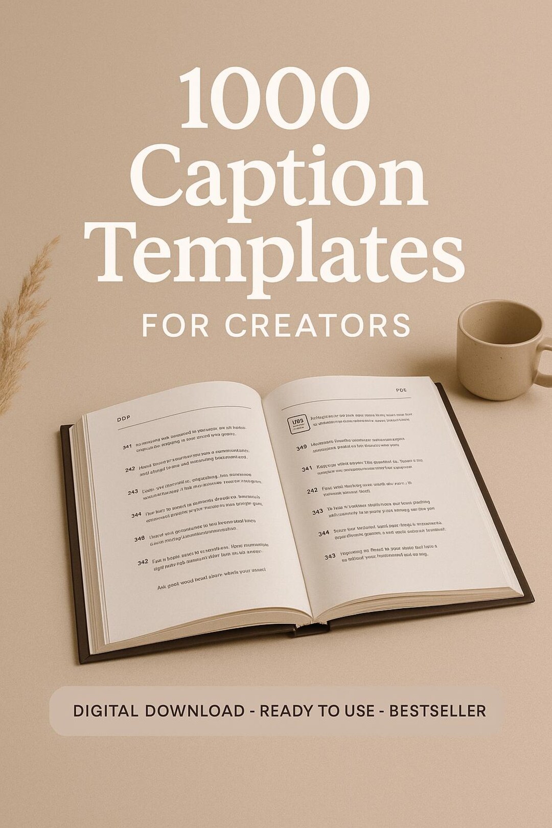 1000 Social Media Caption Templates: Content Planning PDF Guide ...