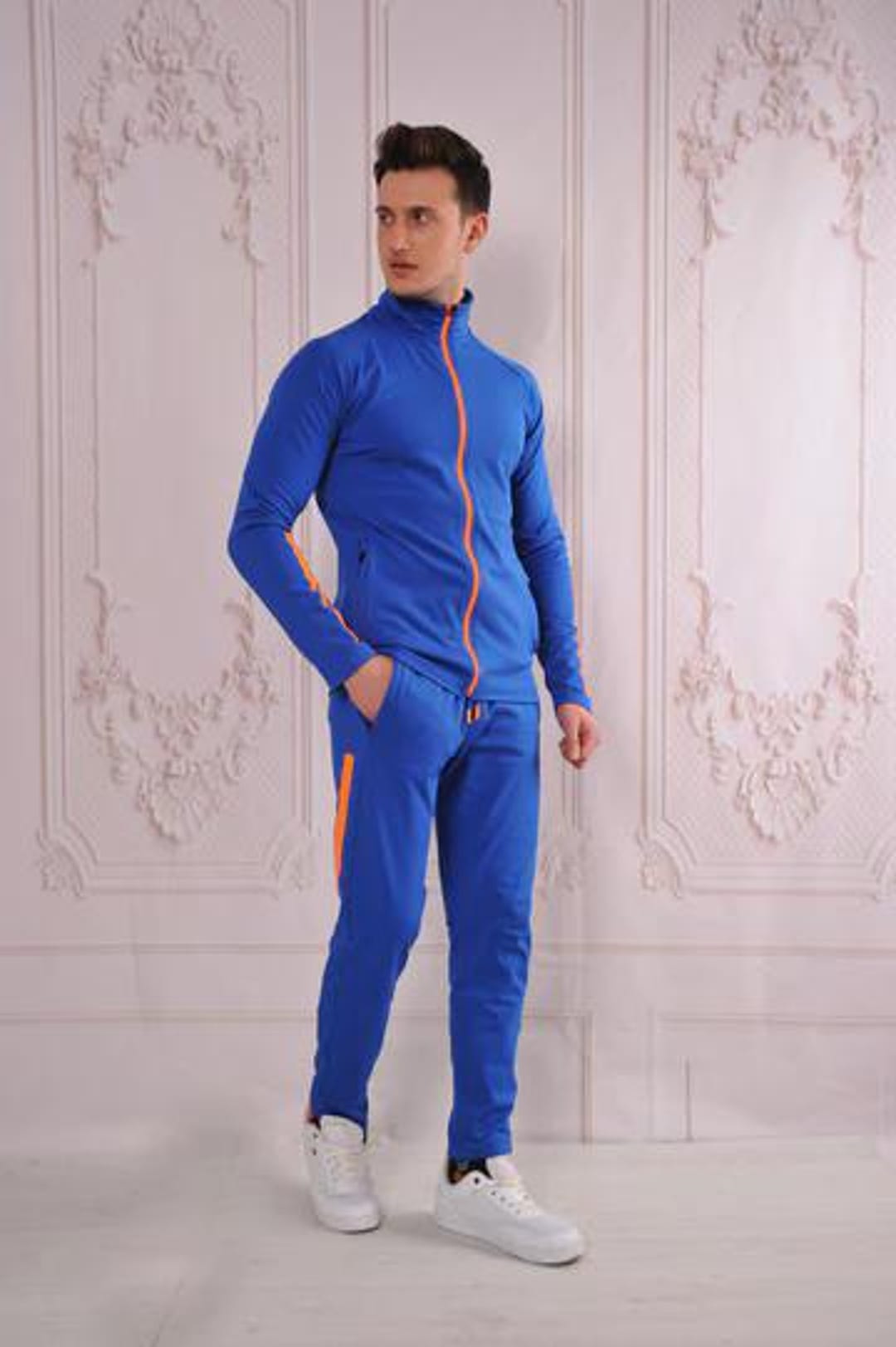 Royal Blue With Orange Gradient Tracksuit Set (2pcs) - Etsy