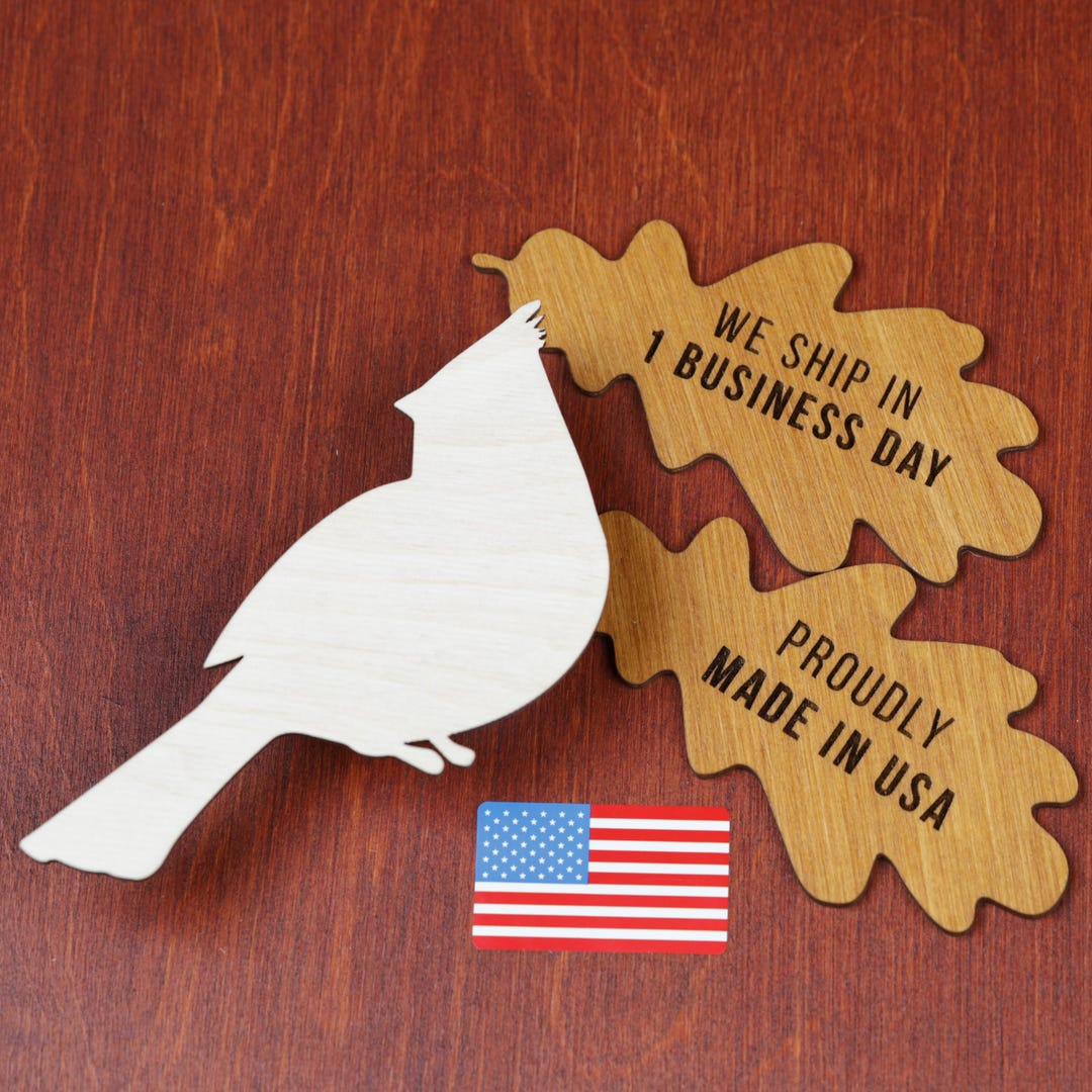 Cardinal Bird Plywood Cutout | Paintable Wood Shape for DIY Art ...