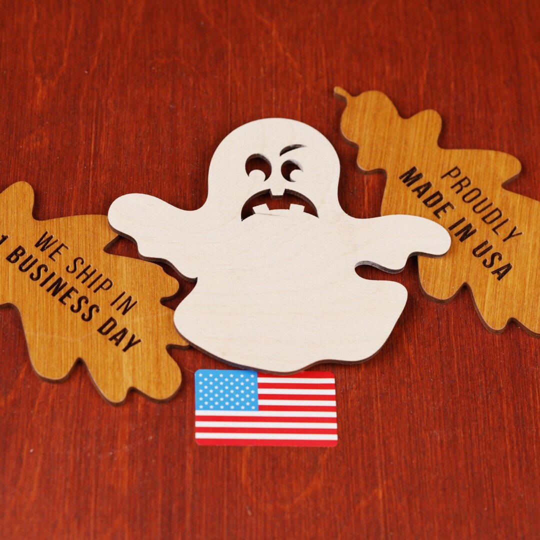 Unfinished Sad Ghost Plywood Cutout | DIY Halloween Spirit Shape for ...