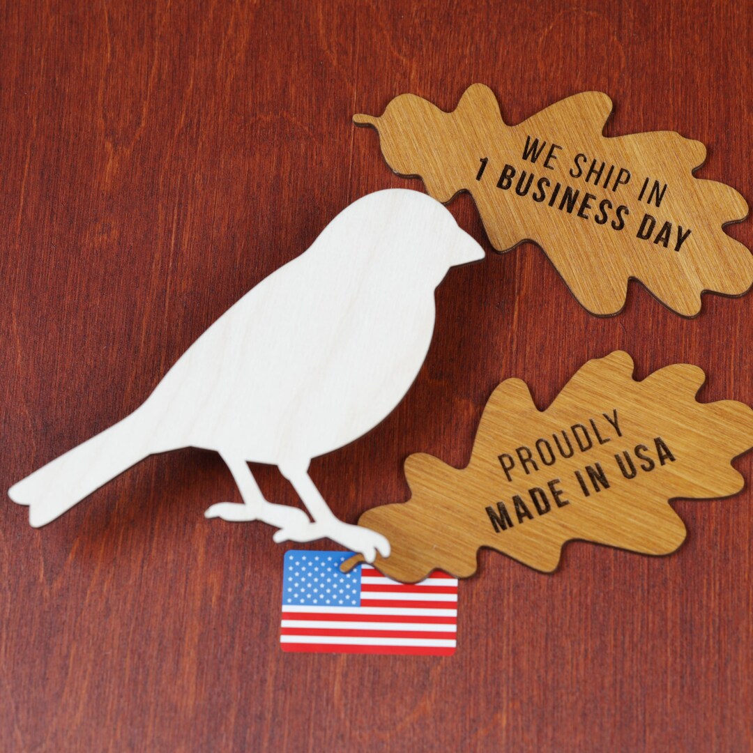 Unfinished Sparrow Plywood Cutout | DIY Small Bird Shape for Nature ...