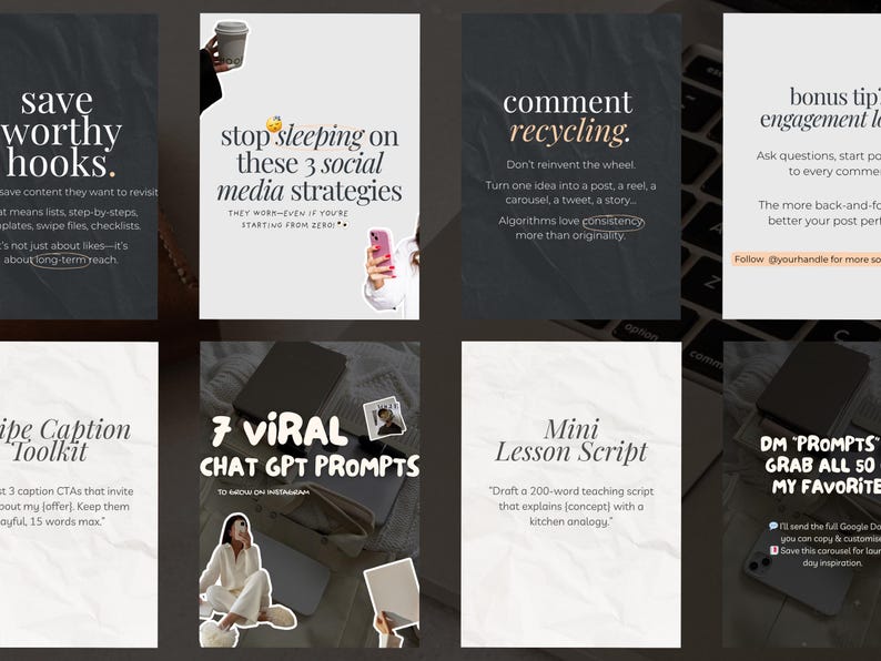Coaches Instagram Carousel Templates: Editable Canva Kit (PDF Download ...