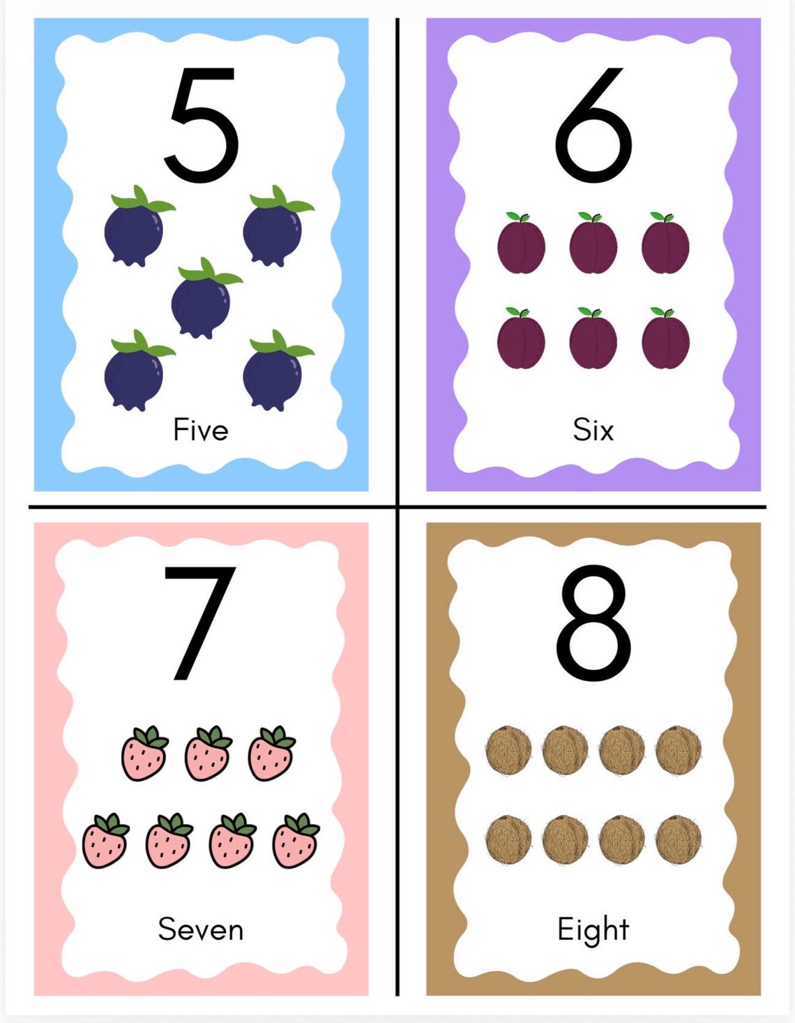 Printable Counting Flash Cards 1-10 for Toddlers - Etsy