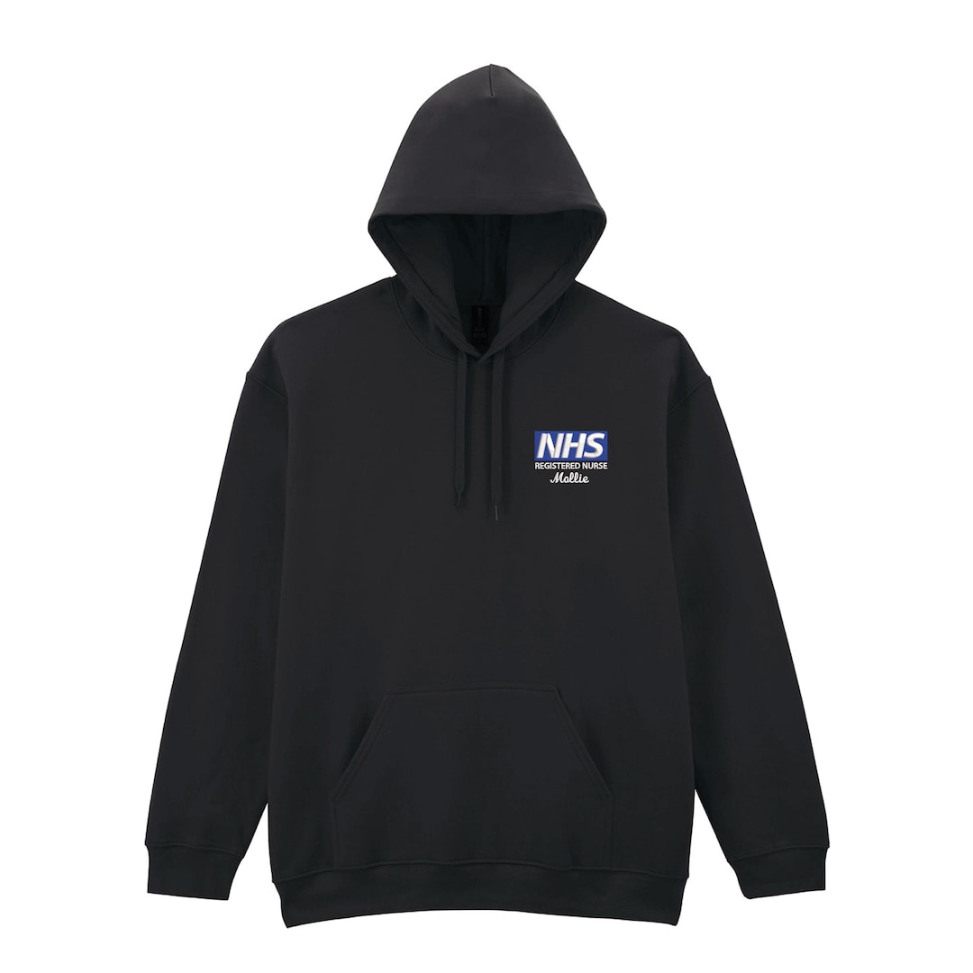 Personalised NHS Hoodie – Includes Staff Name | NHS Workwear for ...