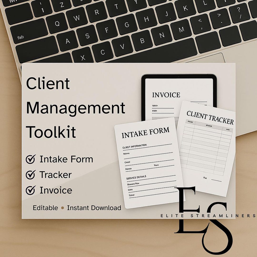 Client Management Toolkit | Intake Form, Invoice Template, Service ...