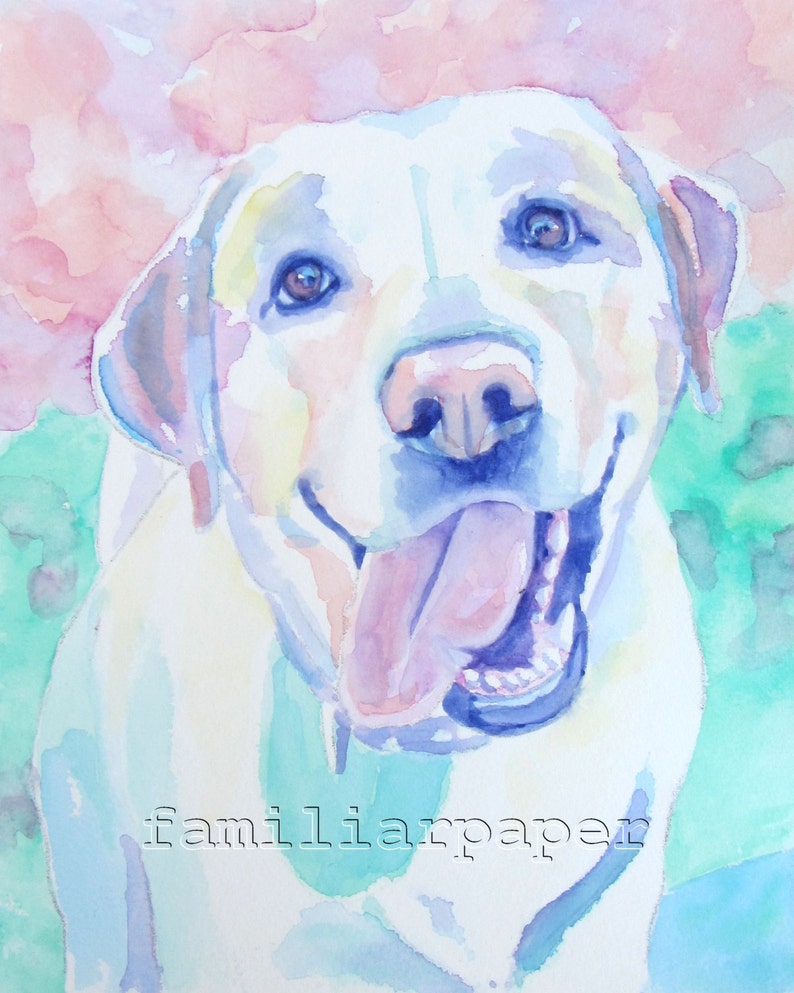Yellow Lab, Labrador, Dog - Print of Original Watercolor Painting - Etsy