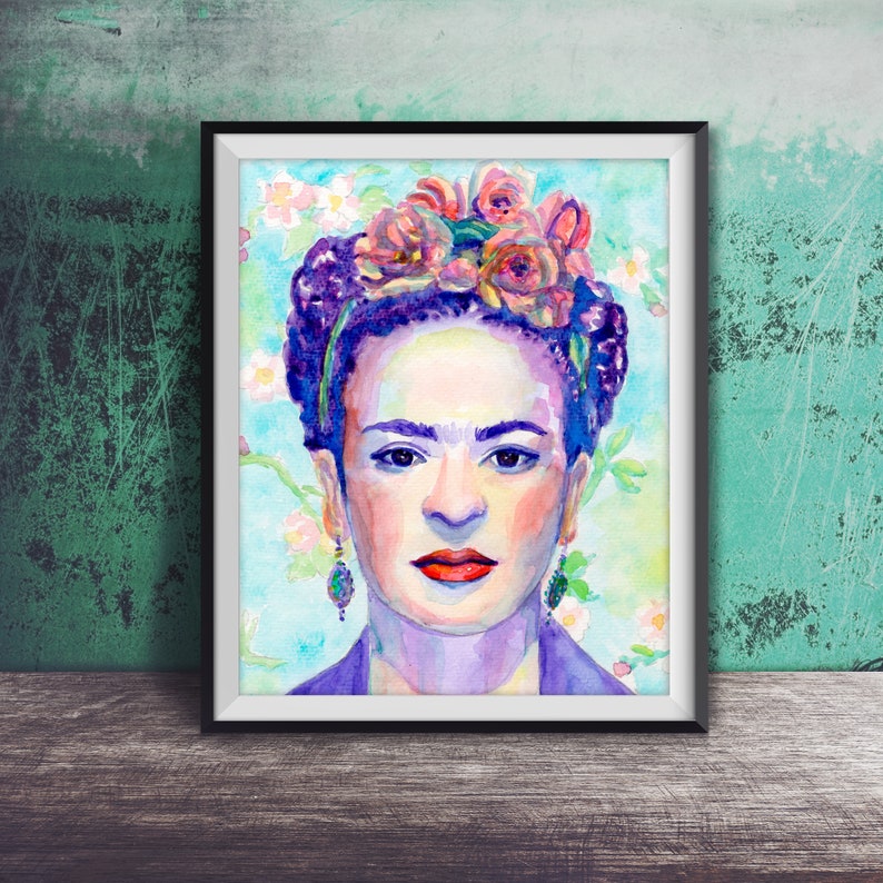 Frida Kahlo Print of Original Watercolor Painting - Etsy