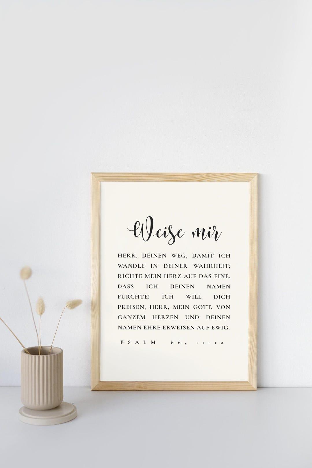Teach Me Your Way, Lord - Psalm 86:11-12 | Wall Decor | Digital Poster ...