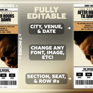 The Weeknd After Hours Till Dawn Tour Customizable Concert Ticket ...