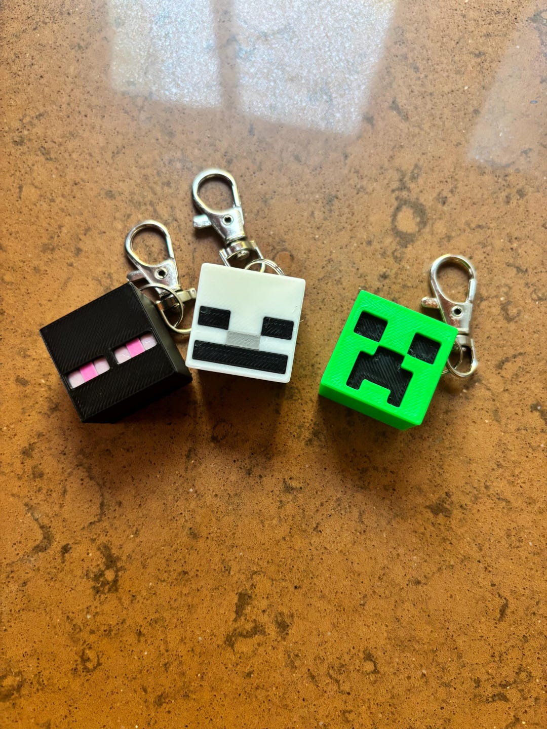 Minecraft Keychain Cubes, Creeper, Underman, Skeleton - Etsy