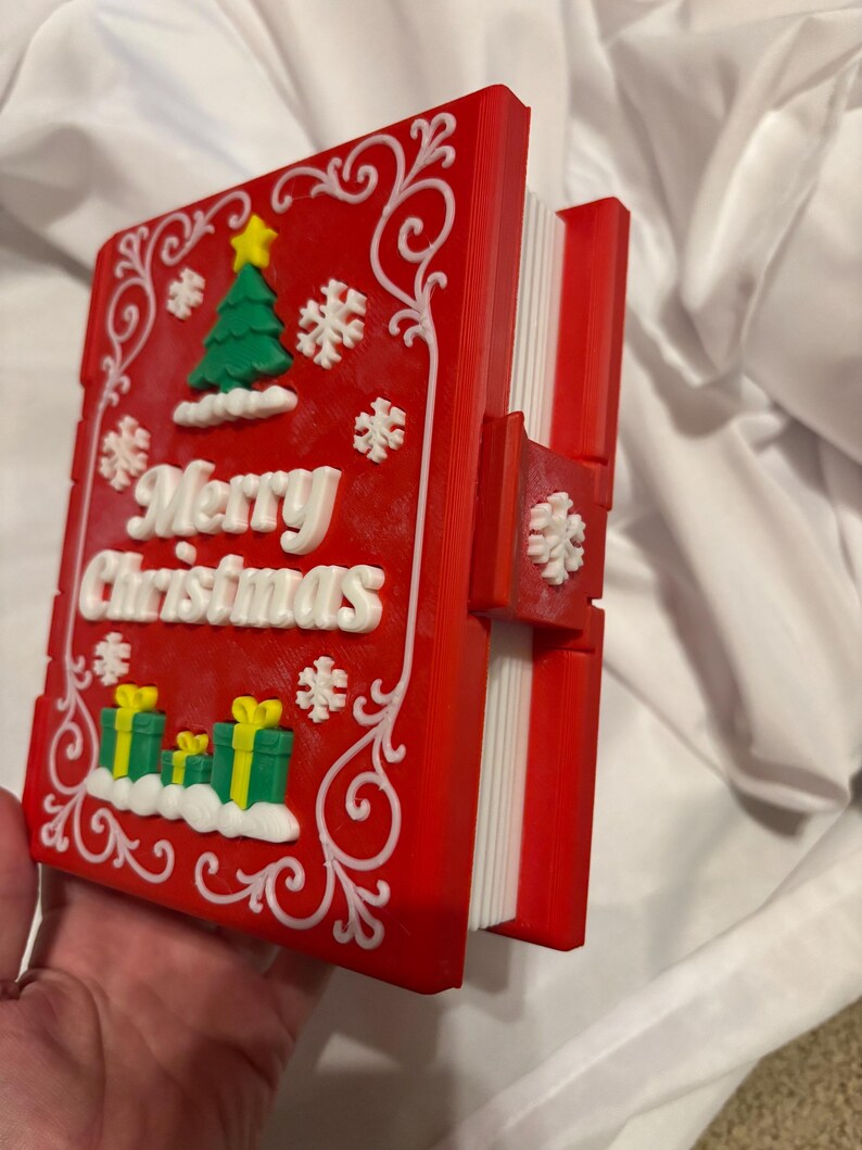 Christmas Santa Book Box 3d Printed Etsy
