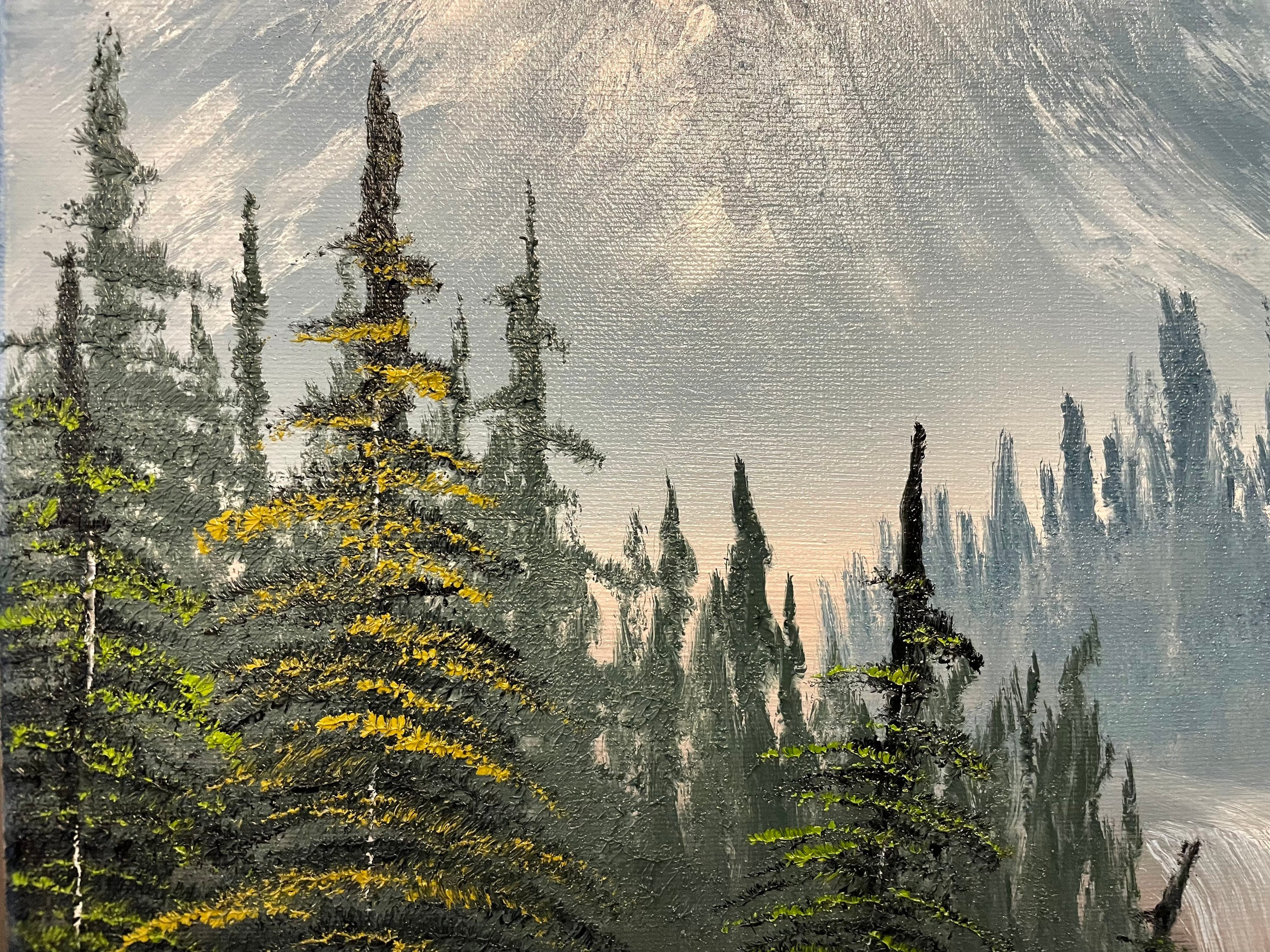 Bob Ross style original oil painting Springtime Thaw 18x24 | Etsy