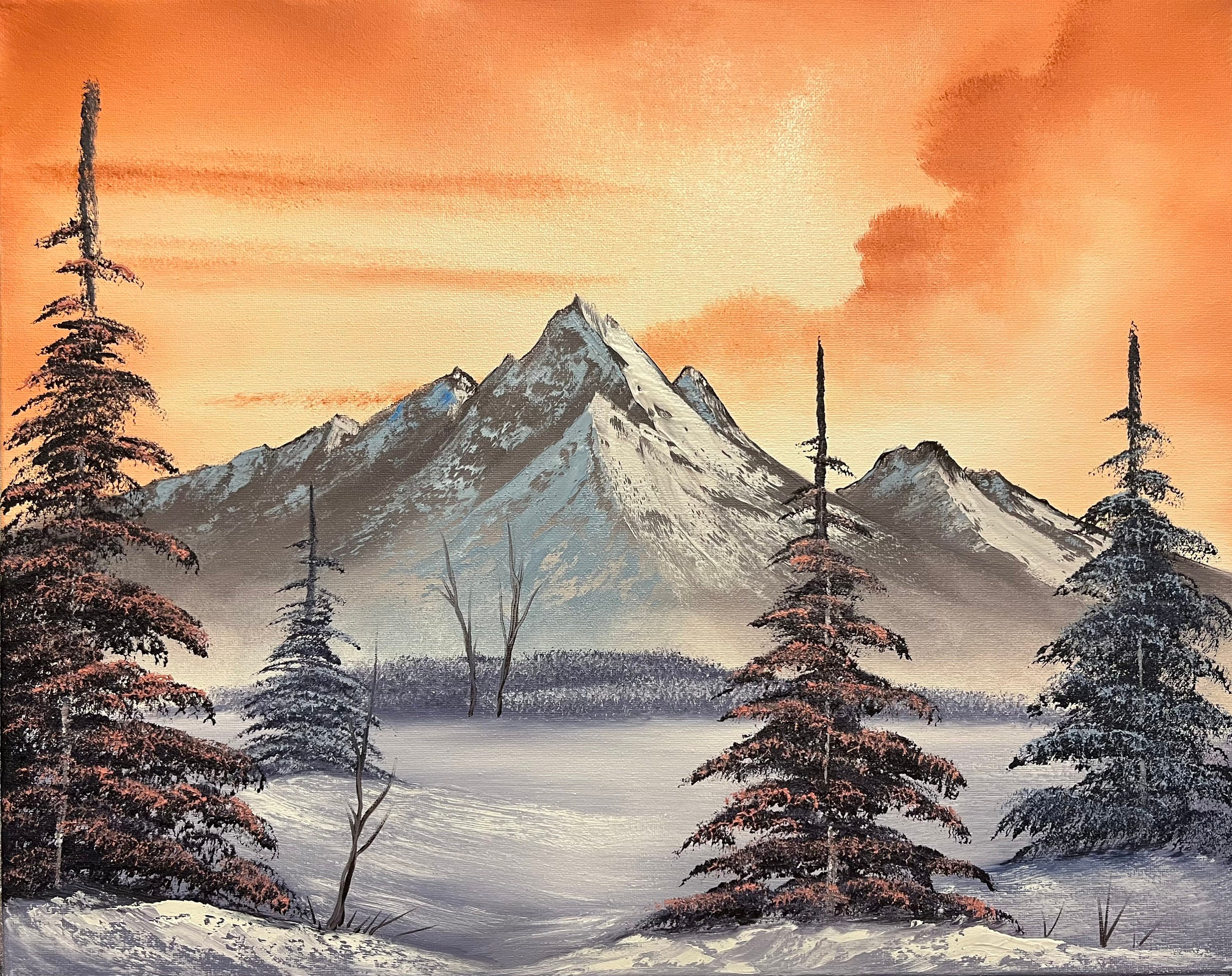 Bob Ross Style Landscape Oil Painting mountain Rhapsody | Etsy