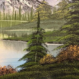 Bob Ross Style Original Landscape Oil Painting “final Grace” 16x20in ...