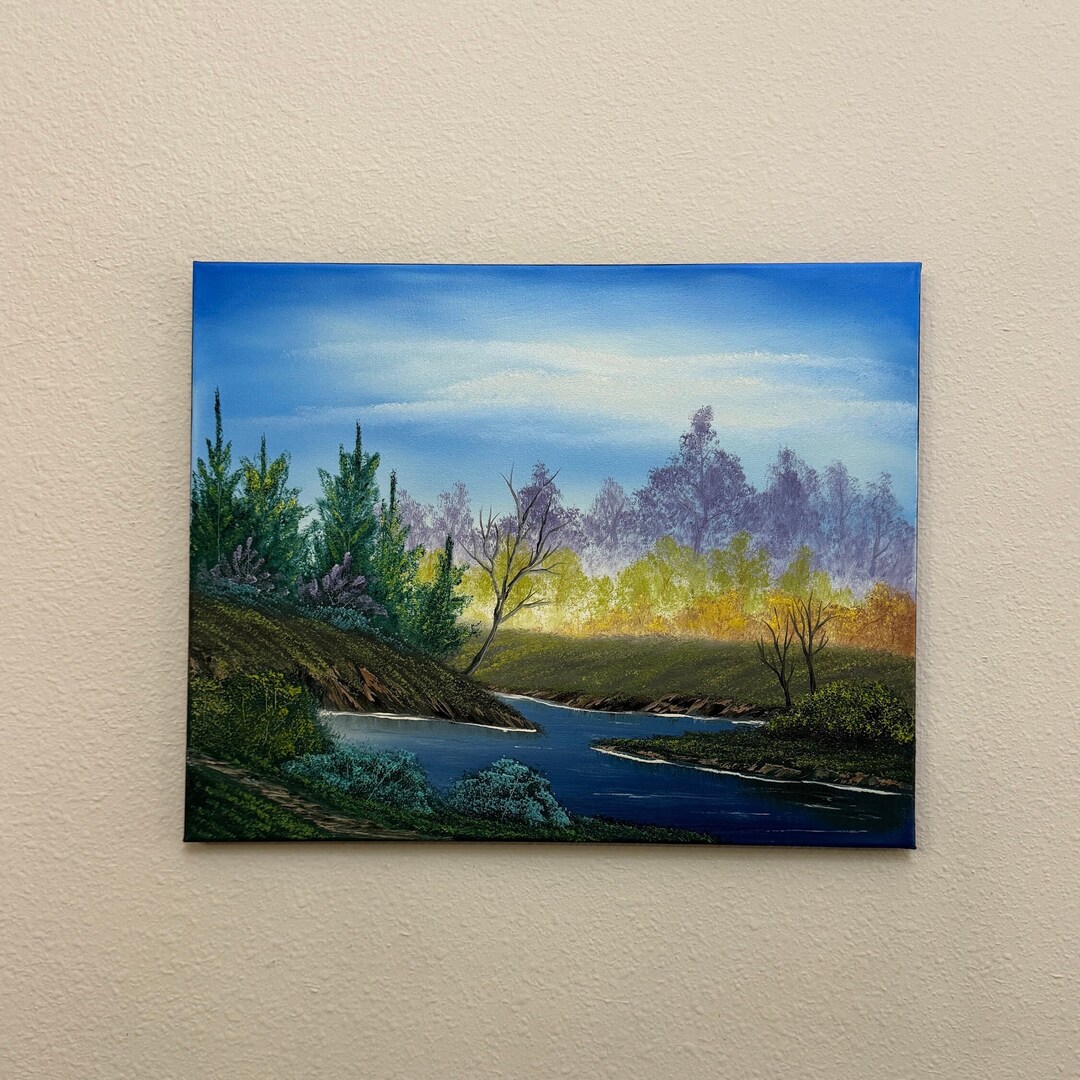 Springtime Landscape Oil Painting on Canvas “A Trace of Spring” 16x20in ...