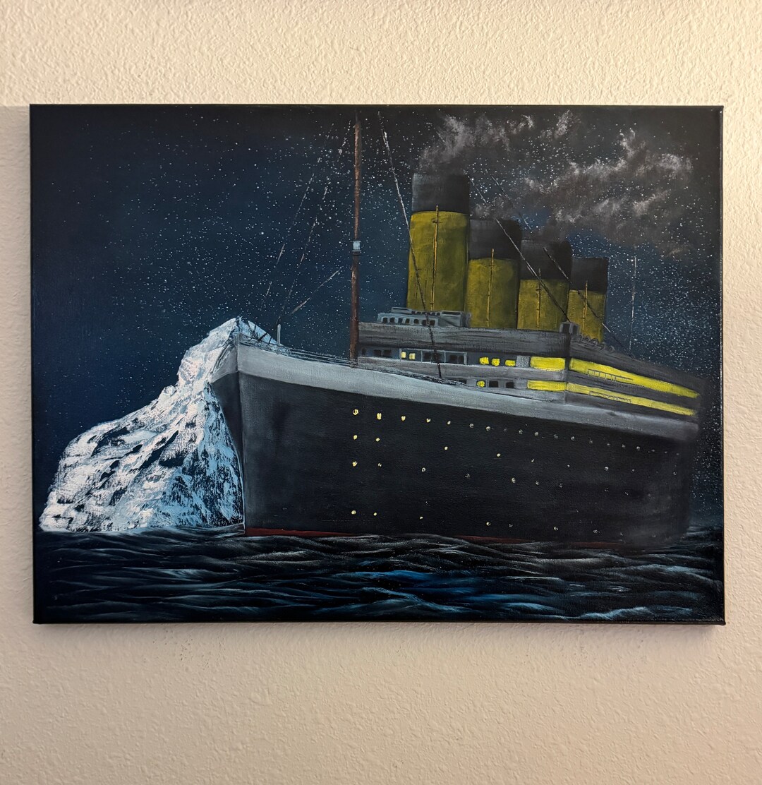 Titanic Original Oil Painting on Canvas 18x24in - Etsy