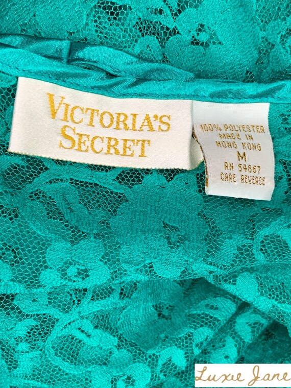 1980’s Victoria’s Secret Gold Label Emerald Green Lac… - Gem