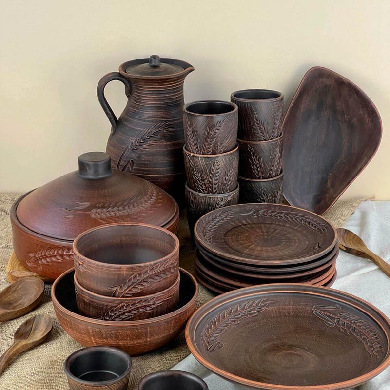 Rustic Red Dinnerware - Etsy