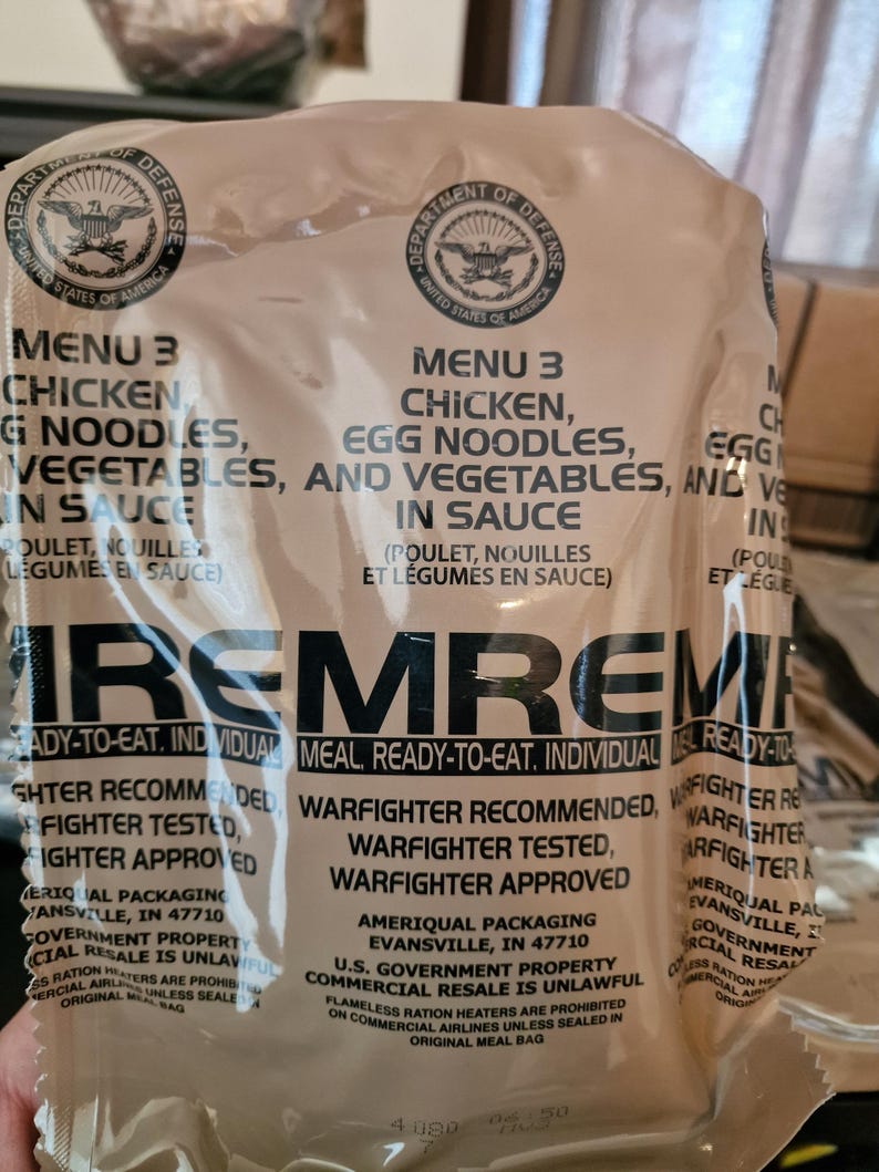 Military Mres (meals Ready-to-eat) Meals - Etsy