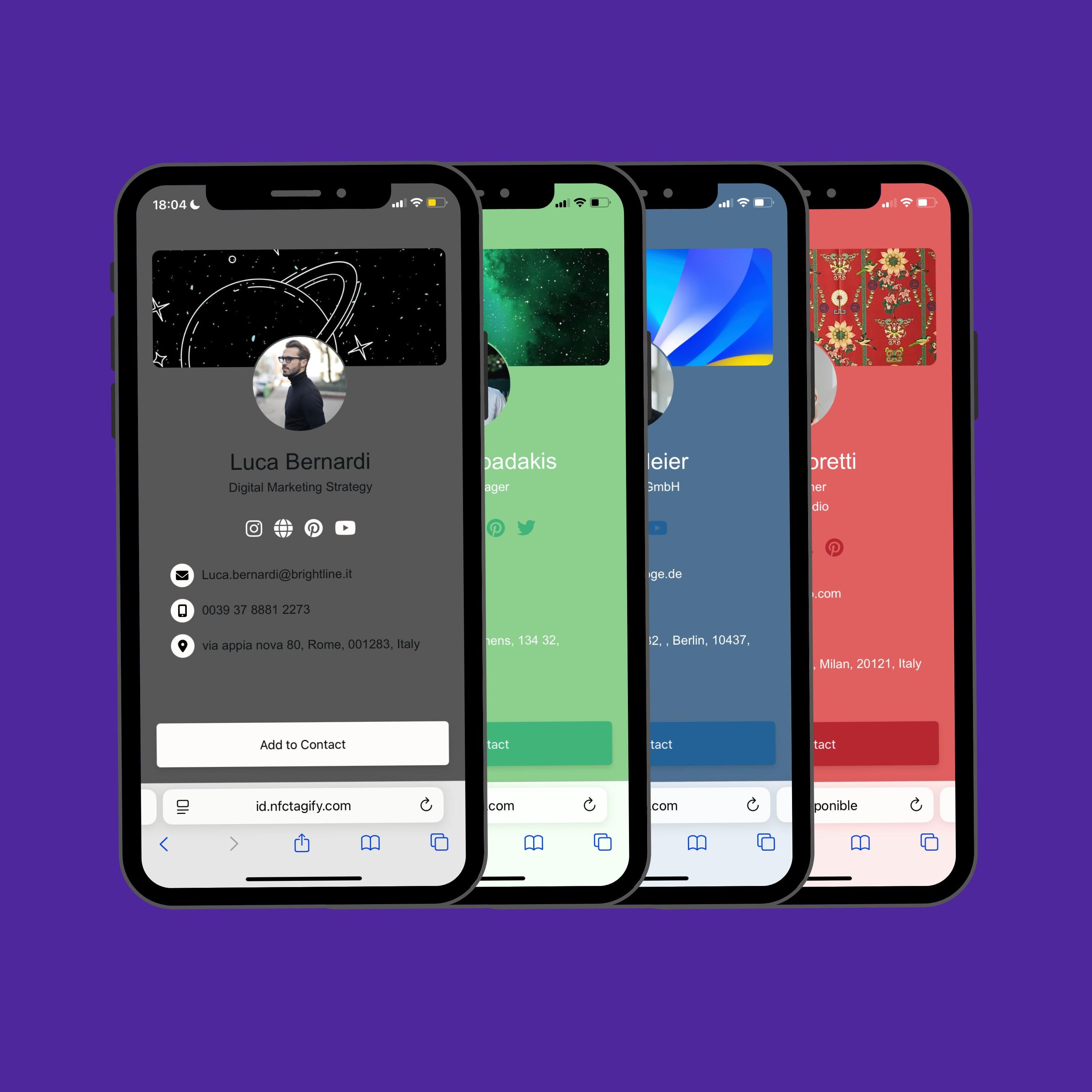 Preprinted NFC Business Card – Smart Digital Contact Card | Tap to ...