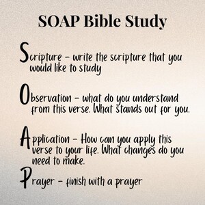 SOAP Bible Study Template| Minimalist Bible Study Worksheet | Scripture ...