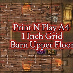 3 Level Barn Battlemap | A4 Printable PNG | Dnd Farm Map | Rural ...