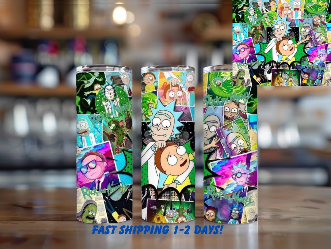 Rick and Morty Cup Cartoon Tumbler Gift for Him Gift for Her Dad Gift ...