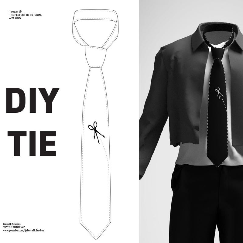 Silk Tie Sewing Pattern - Etsy