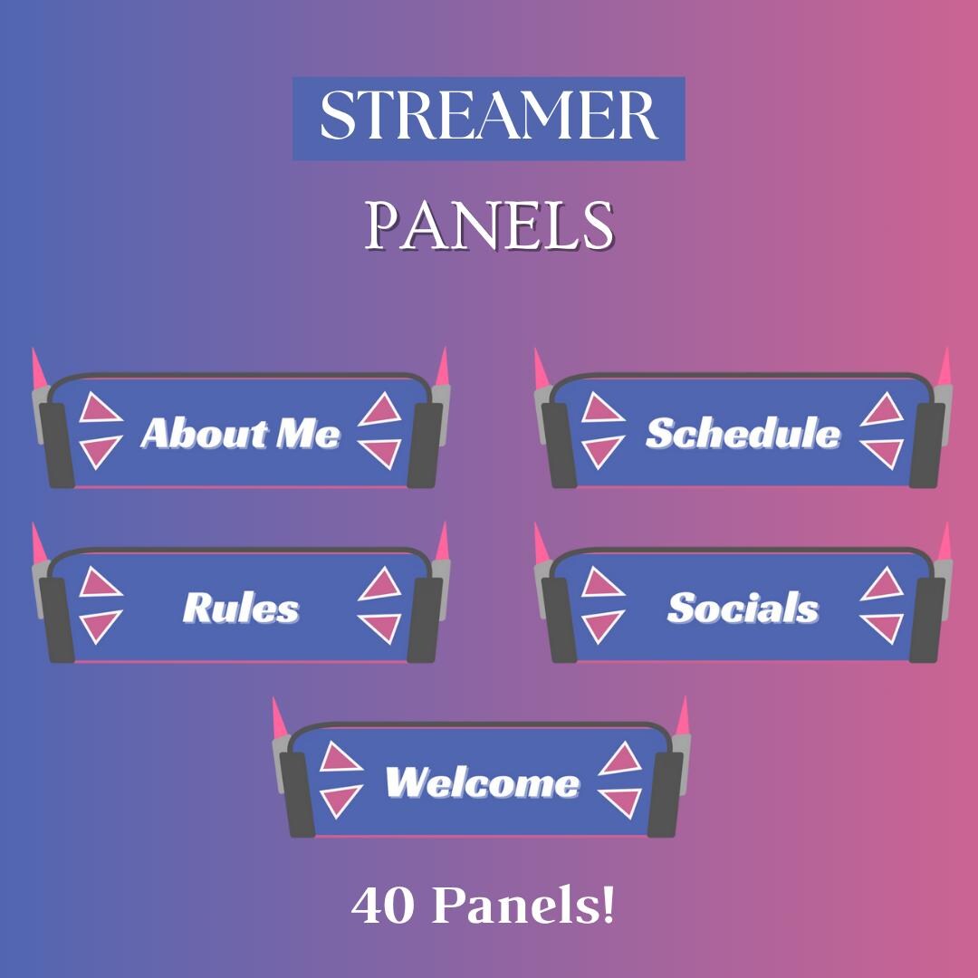 40 Dva Twitch Panels Twitch Asset Girl Gamer Girly Streamer Asset Video ...