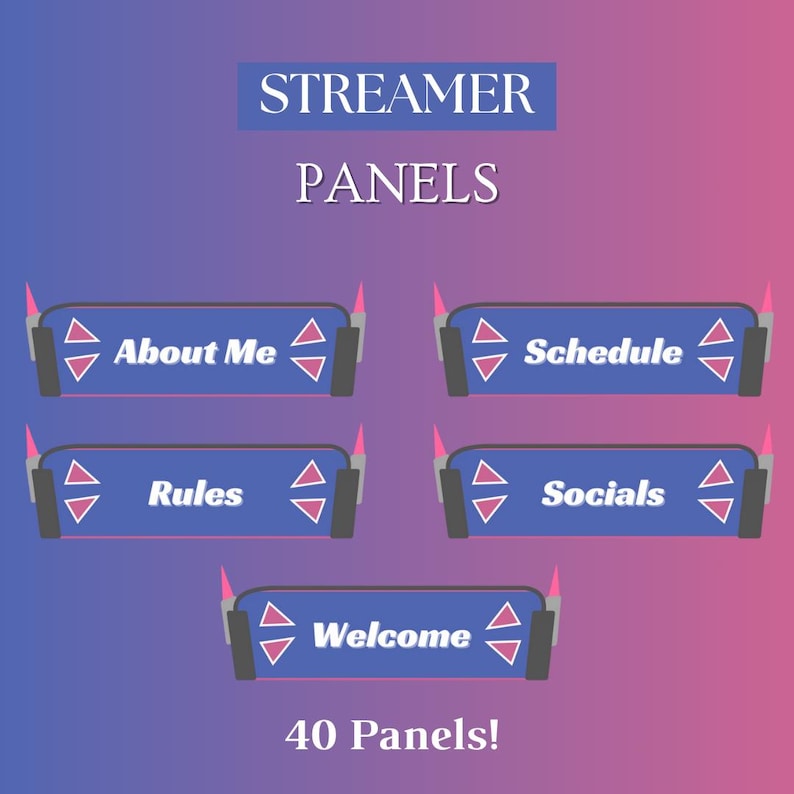 40 Dva Twitch Panels Twitch Asset Girl Gamer Girly Streamer Asset Video ...