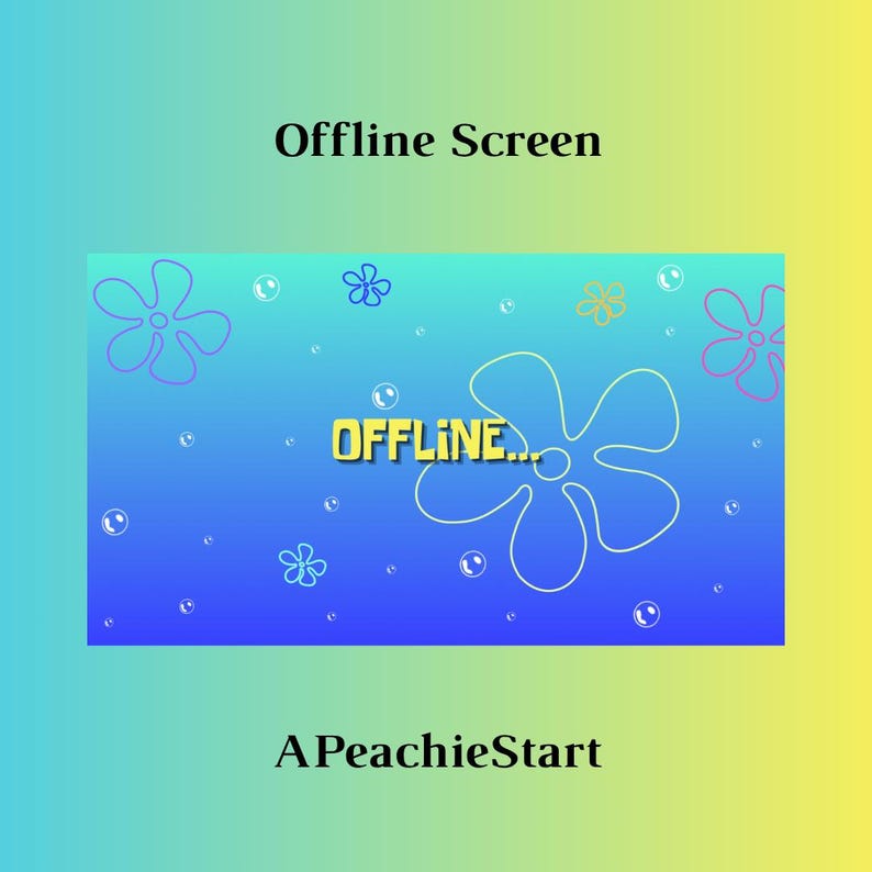 Animated Sponge Stream Screens: Twitch Assets - Water Bubble Theme - Etsy