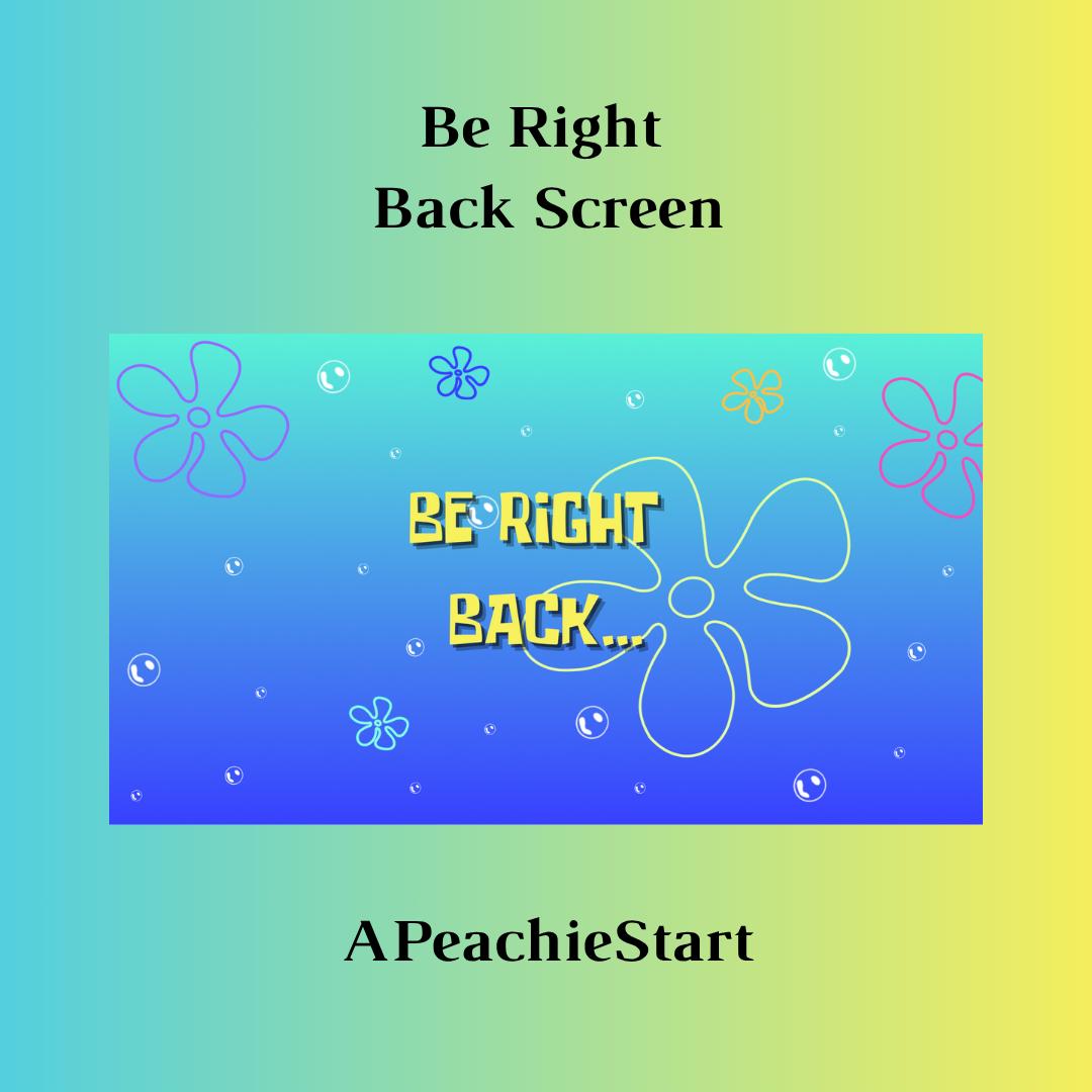 Animated Twitch Stream Screen Sponge Water Bubble Sea | Stream Starting ...