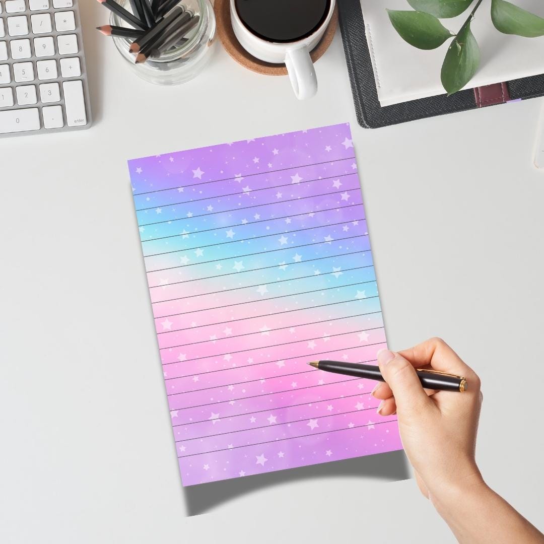 Rainbow Star Notepad, Tear-off Planner Pad - Etsy