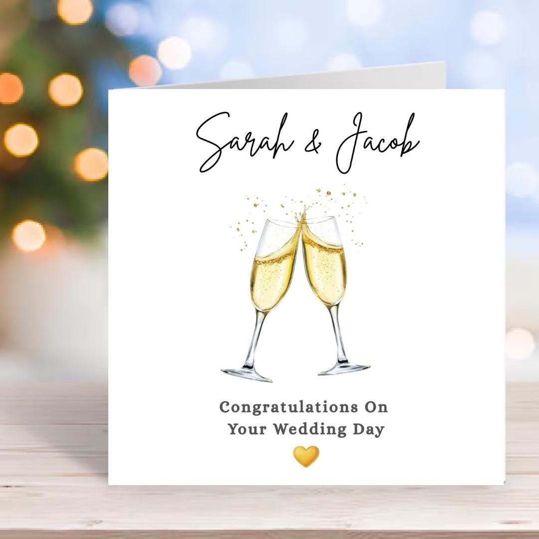 Personalized Wedding Congratulation Card: Wedding Congrats Cards - Etsy