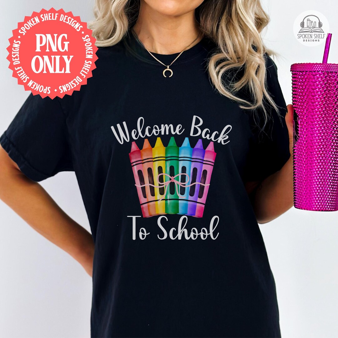 Rainbow Crayon Back to School PNG: Teacher Clipart (digital Download ...