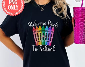 Teacher Crayon Letter PNG: Rainbow Back to School Clipart (digital ...