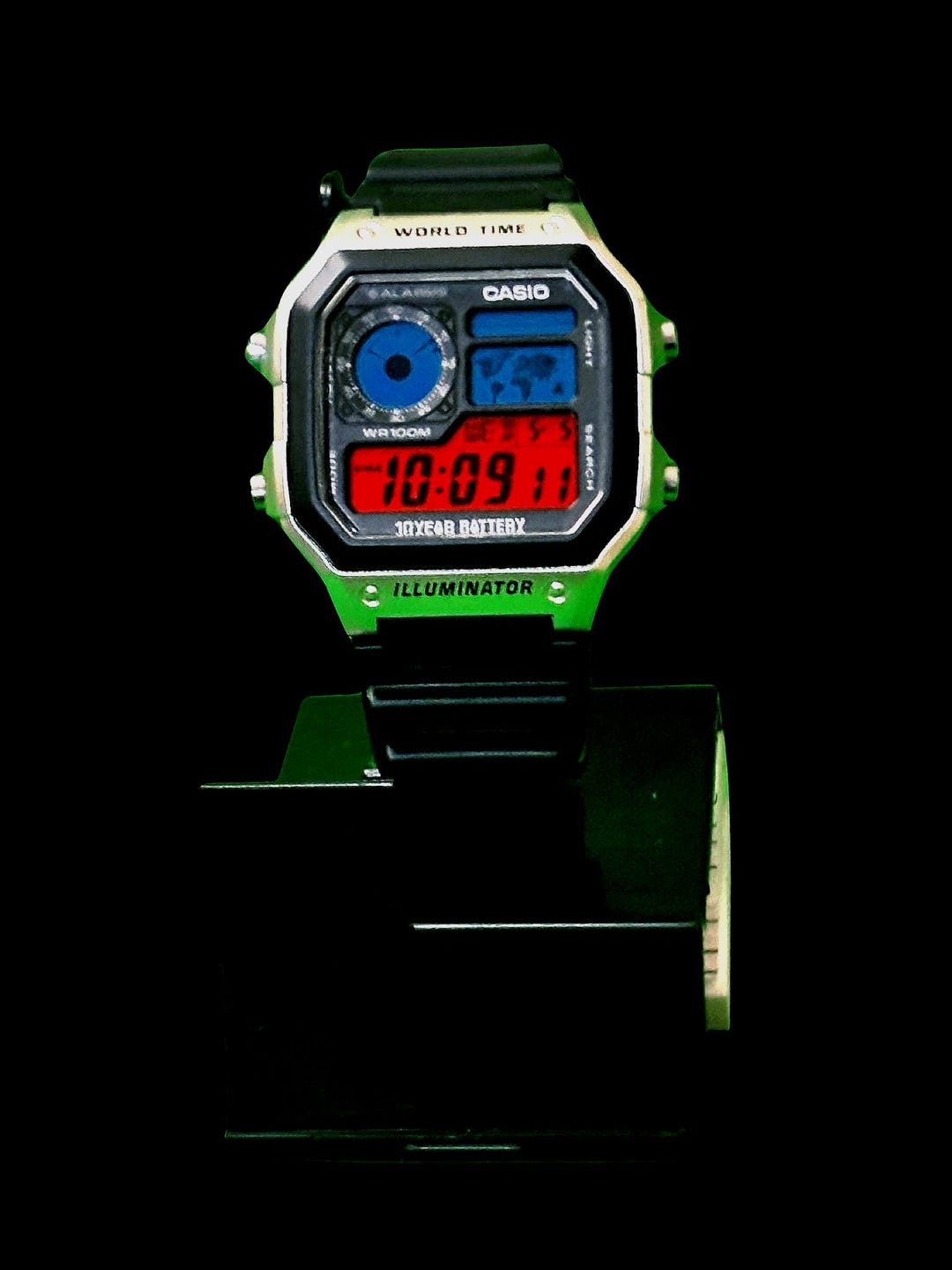 Rubiks Casio AE1200 (casio Royale) Watch: Black Bezel, Quartz Movement ...