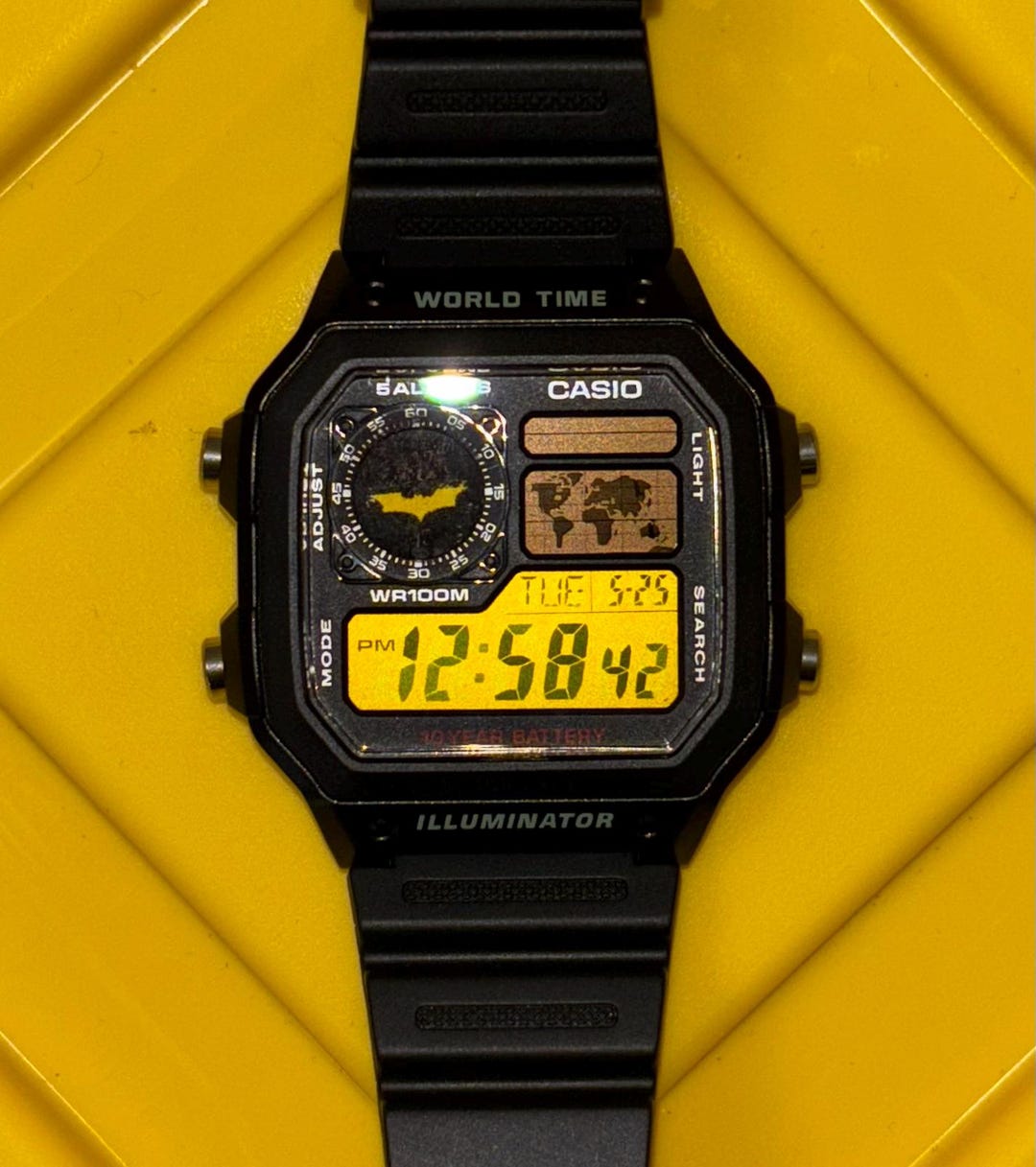 Batman Custom Casio AE1200 Watch: Casio Royale Mod - Etsy