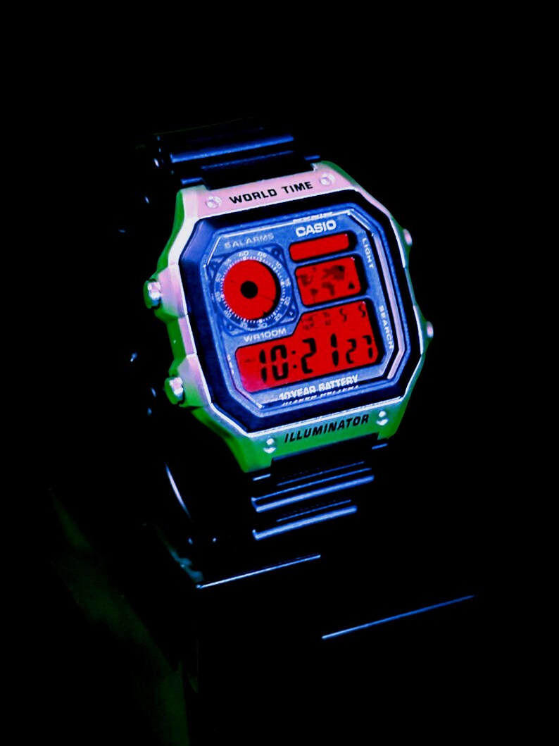 Ruby Red Dial Casio AE1200 'casio Royale' Mod Watch - Etsy