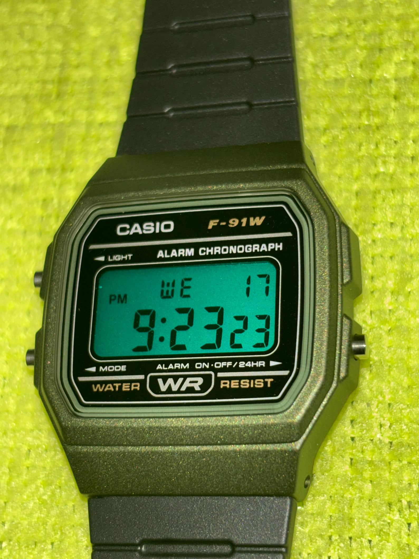 TRACKER Custom Casio F91W Color Green Dial Mod Brand New Unique - Etsy
