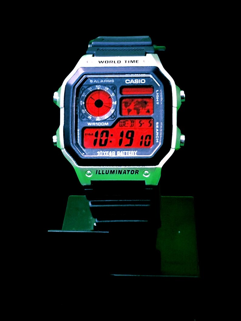 Custom Red Dial Casio AE1200 Watch: 'casio Royale' Mod - Etsy