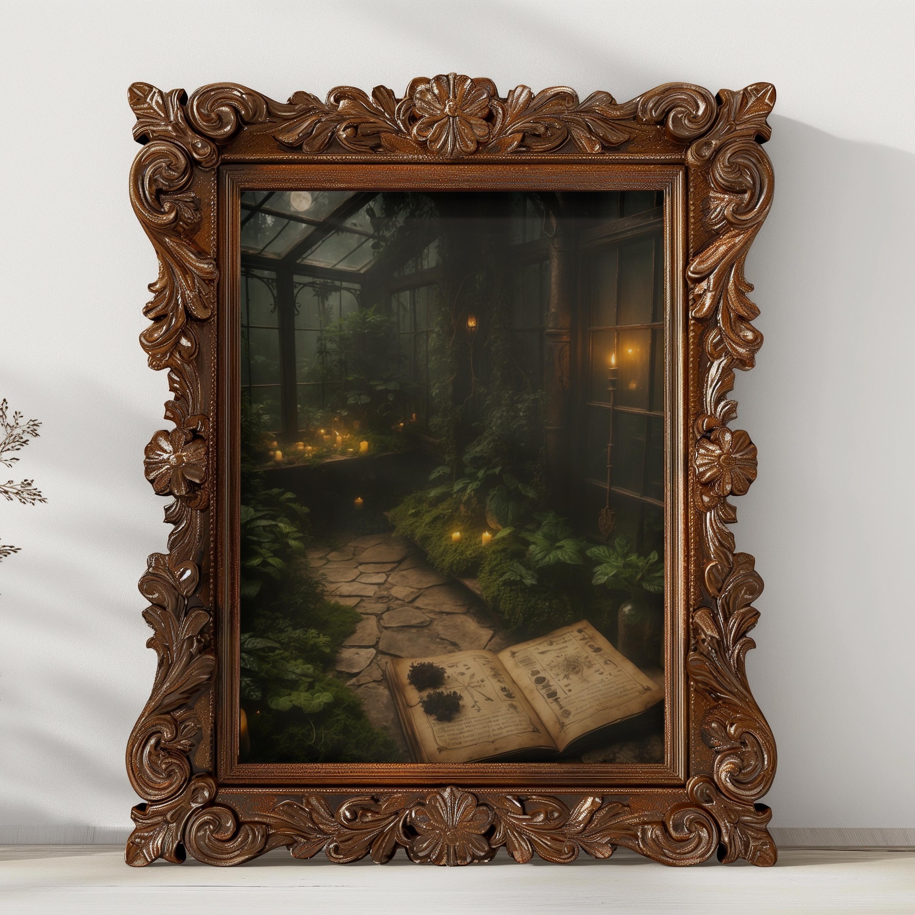 Gothic Botanical Wall Art | Witchy Greenhouse Print | Dark Academia ...