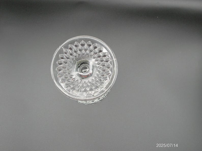 Vintage Indiana Glass Diamond Pattern Pressed Glass Flower Vase 8 Inch ...