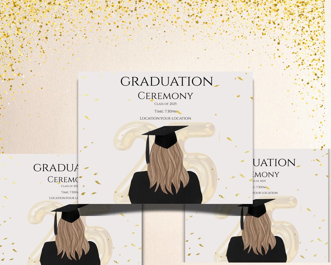 Digital Graduation Ceremony Invitation - Etsy