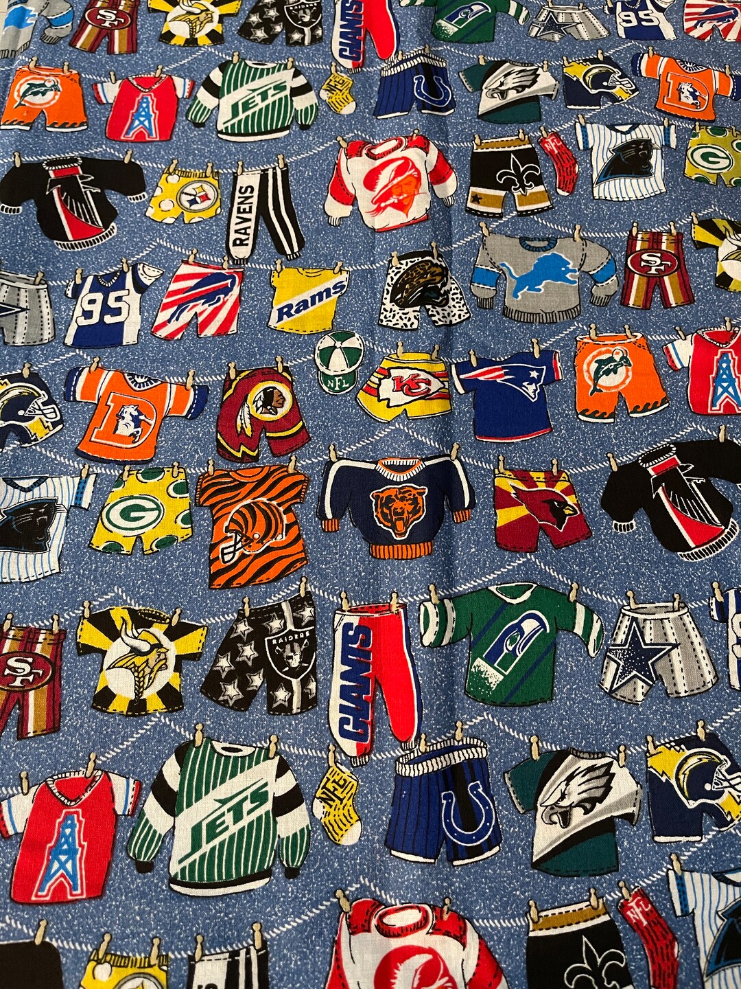 NFL Logo Cotton Fabric, 44 Wide Fabric by the Yard, BTY Fabric, Cotton ...