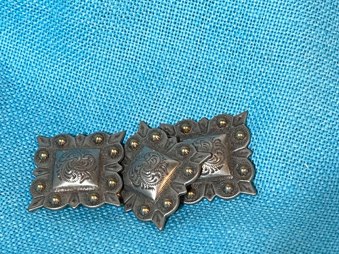 Berry Square Concho, Silver Concho, 1" and 1 .25", Screwback Concho ...