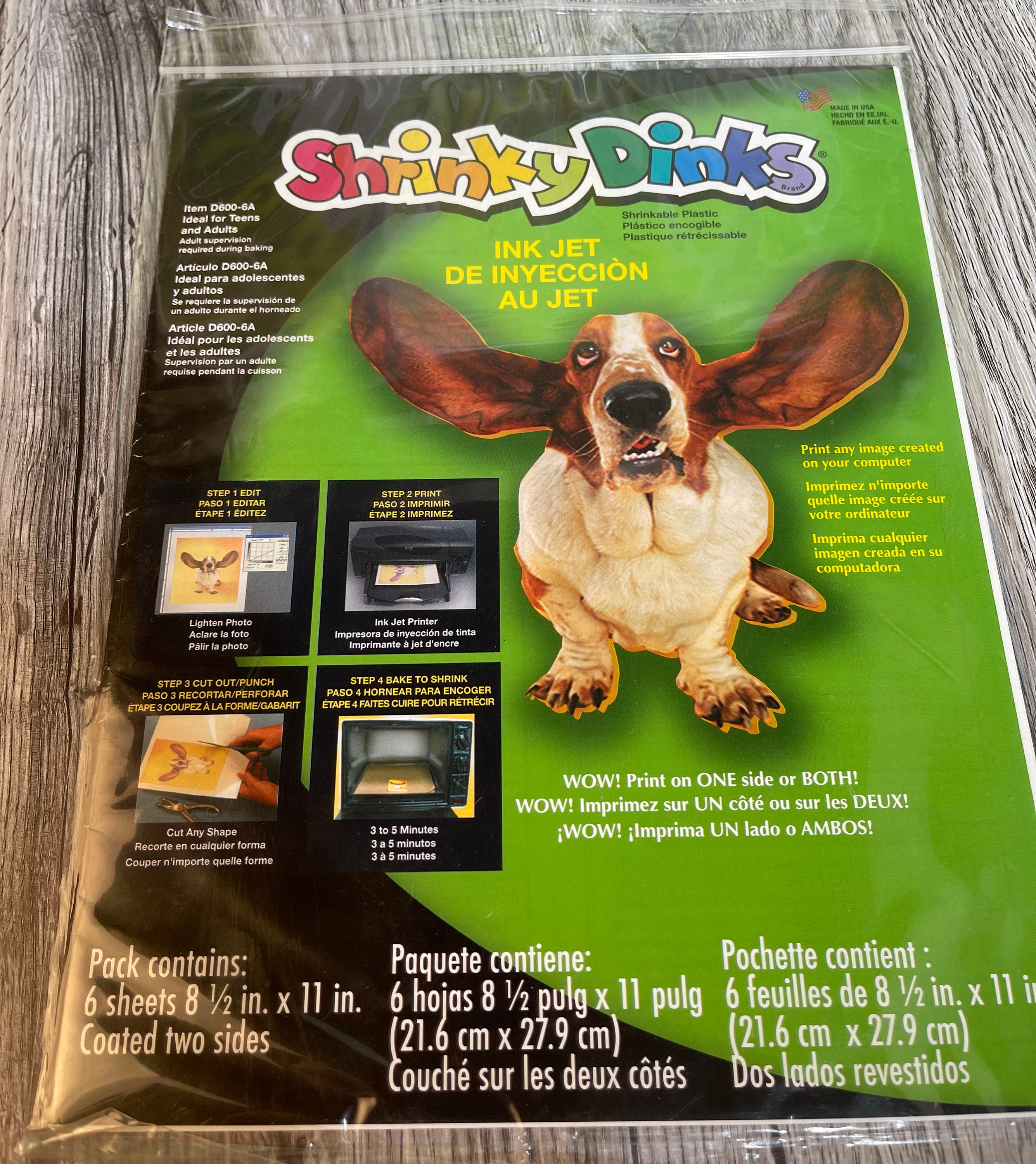 Shrinky Dinks Crystal Clear 10 Sheets, Color Cut Out Bake, AND Shrinky ...