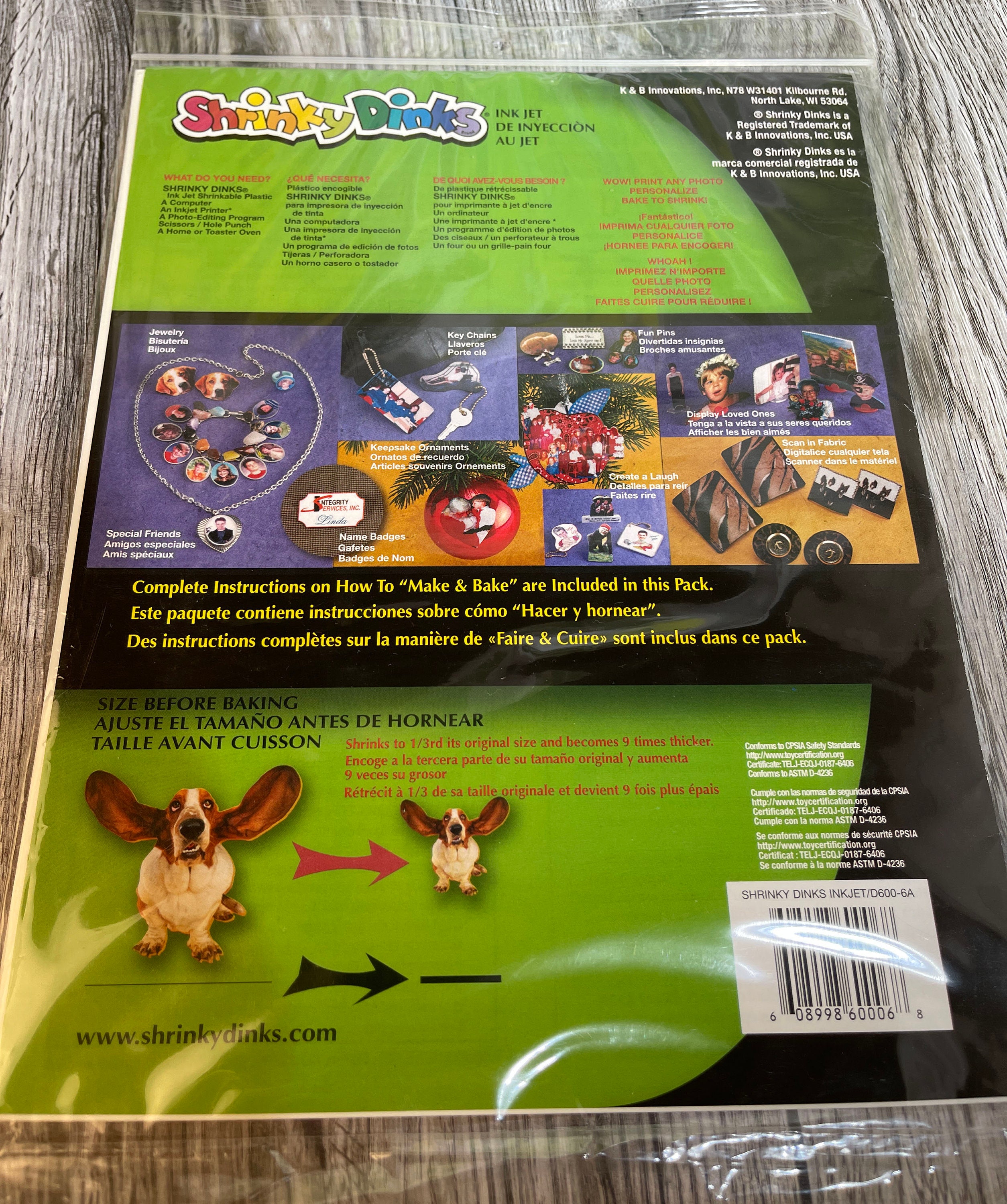 Shrinky Dinks Crystal Clear 10 Sheets, Color Cut Out Bake, AND Shrinky ...