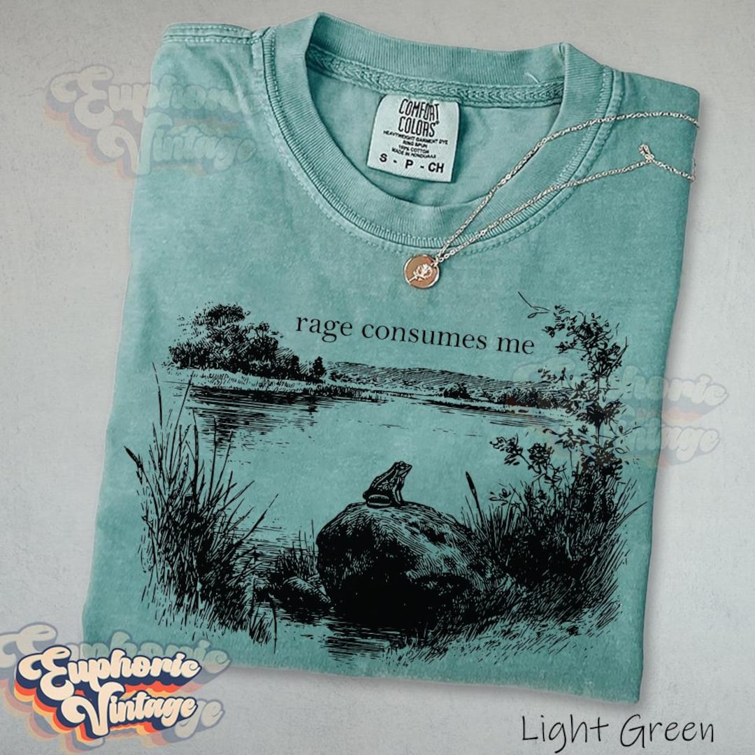 Comfort Colors® Vintage Rage Consumes Me Frog T-shirt, Meme Frog Tee ...