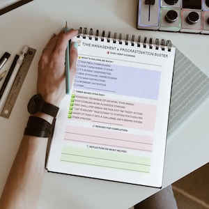 ADHD Friendly Planner Task Breakdown Time Management Habit Tracker ...